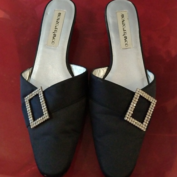 Monzo & Franco | Shoes | Monzo Franco Navy Dress Up Slides | Poshmark